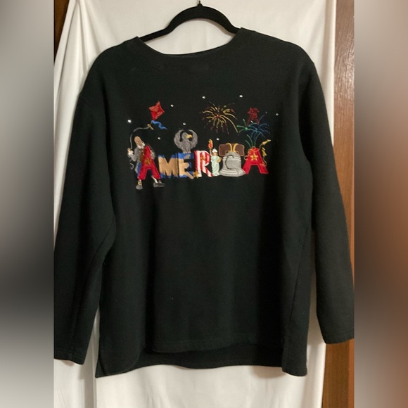 Quacker Factory | Tops | Quaker Factory Vintage Rare Black Long Sleeve ...
